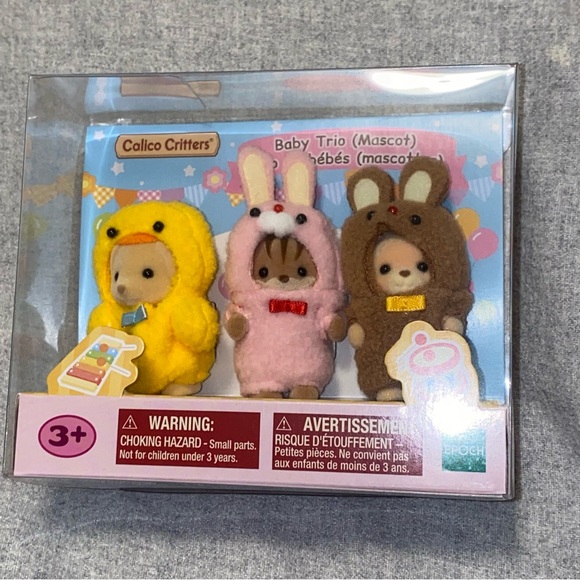 calico critters | Toys | Calico Critters Baby Trio Mascot Set Yellow ...